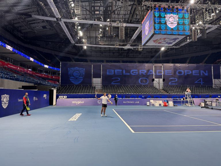 Medjedovic and Dzumhur on the court together - Belgrade Open